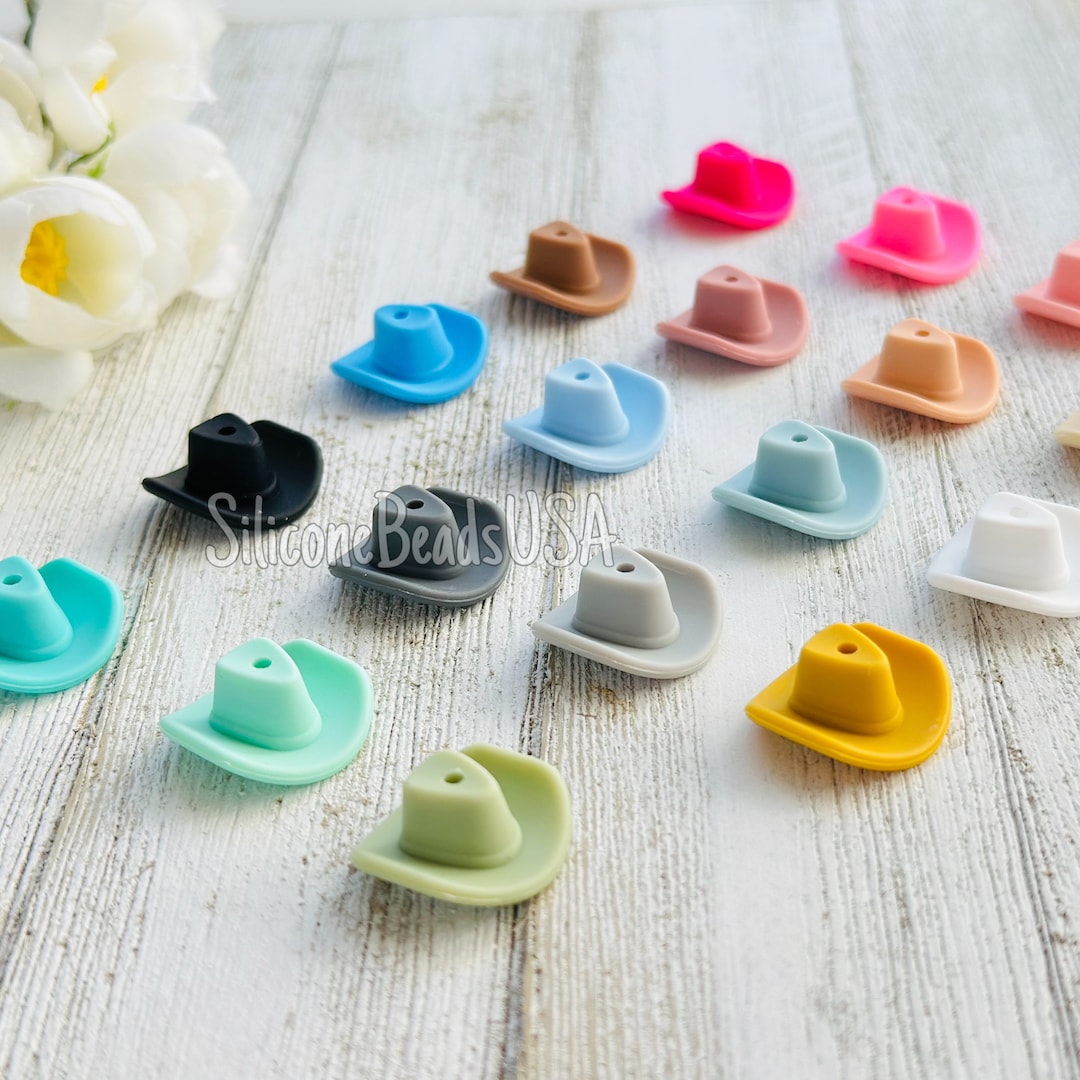 Cowboy Hat Beads • Western • Loose Sensory Beads• Keychain Bracelet ...