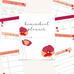 Undated Printable Homeschool Planner, Poppy Design, Instant Download - Etsy