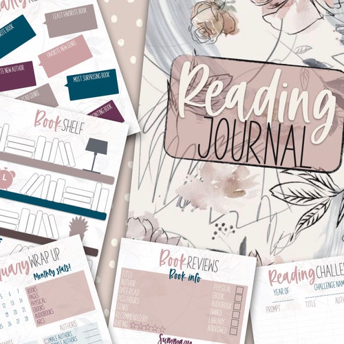 Printable Reading Journal Vintage Floral Digital Download - Etsy