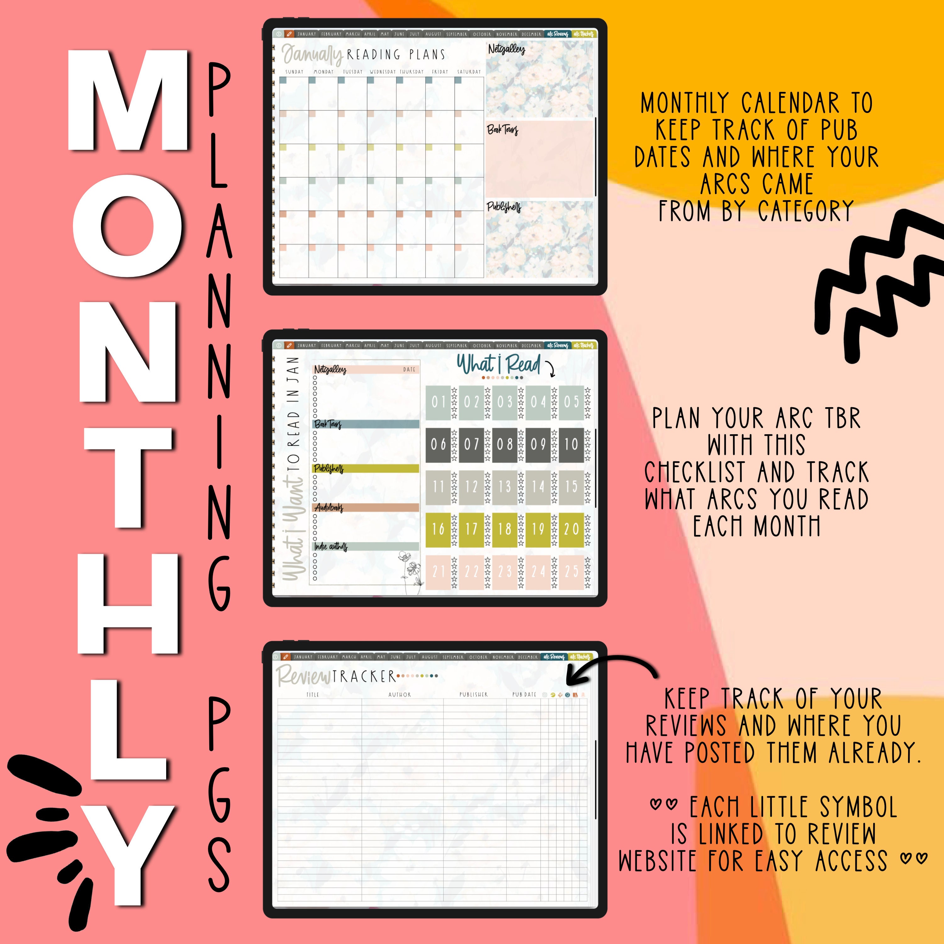 Digital ARC Planner - ARC Reader Planner - Goodnotes, Notability, XODO ...
