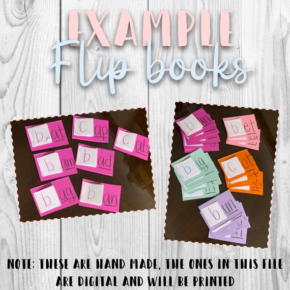 Word Family Flip Books FREE* Printable Rhyming Words Flip Book AT In