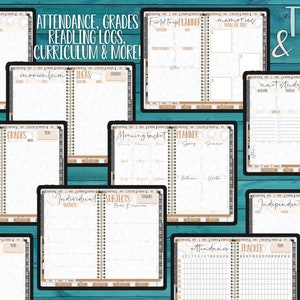 Leopard Print Homeschool Digital Planner, Undated, Goodnotes Planner ...