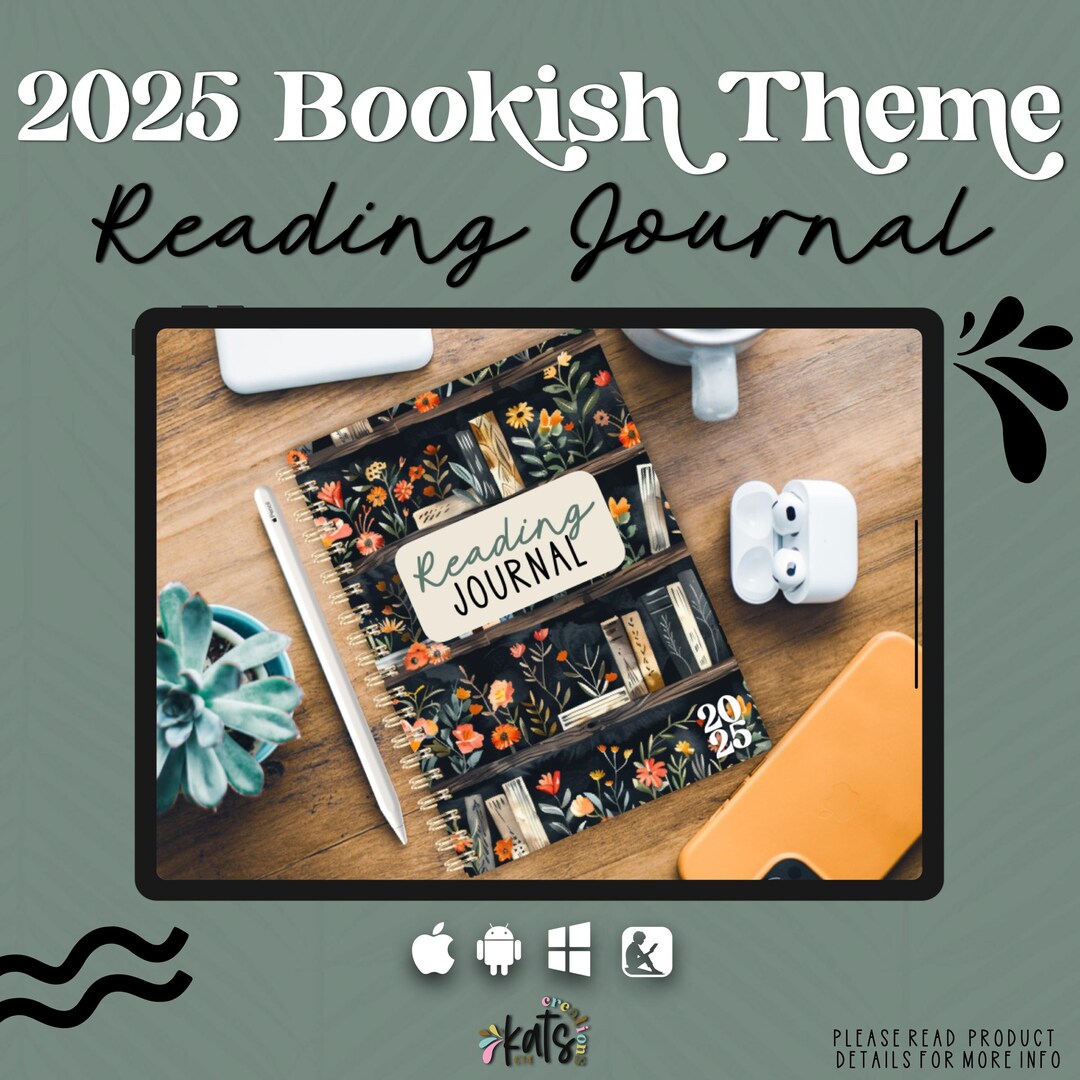 2025 Bookish Themed Reading Journal || Book Journal || Reading Journal ...