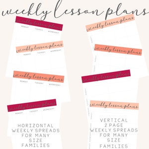 Undated Printable Homeschool Planner, Poppy Design, Instant Download - Etsy