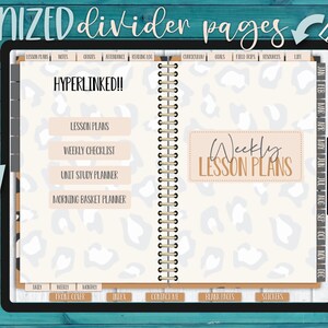 Leopard Print Homeschool Digital Planner, Undated, Goodnotes Planner ...
