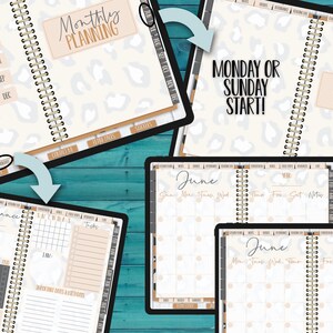 Leopard Print Homeschool Digital Planner, Undated, Goodnotes Planner ...