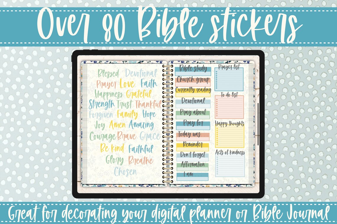 Bible Digital Stickers Digital Planner Stickers - Etsy