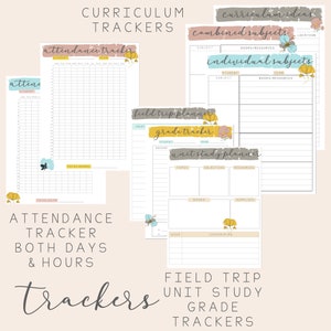 Undated Printable Homeschool Planner, Floral, Digital Download - Etsy