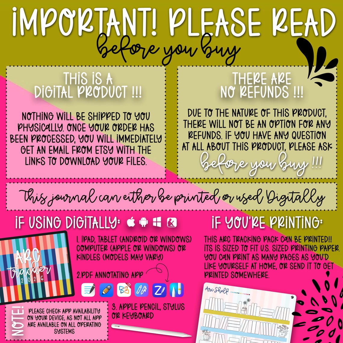 2026 ARC Tracker, Netgalley Planner, Digital or Printable - Etsy