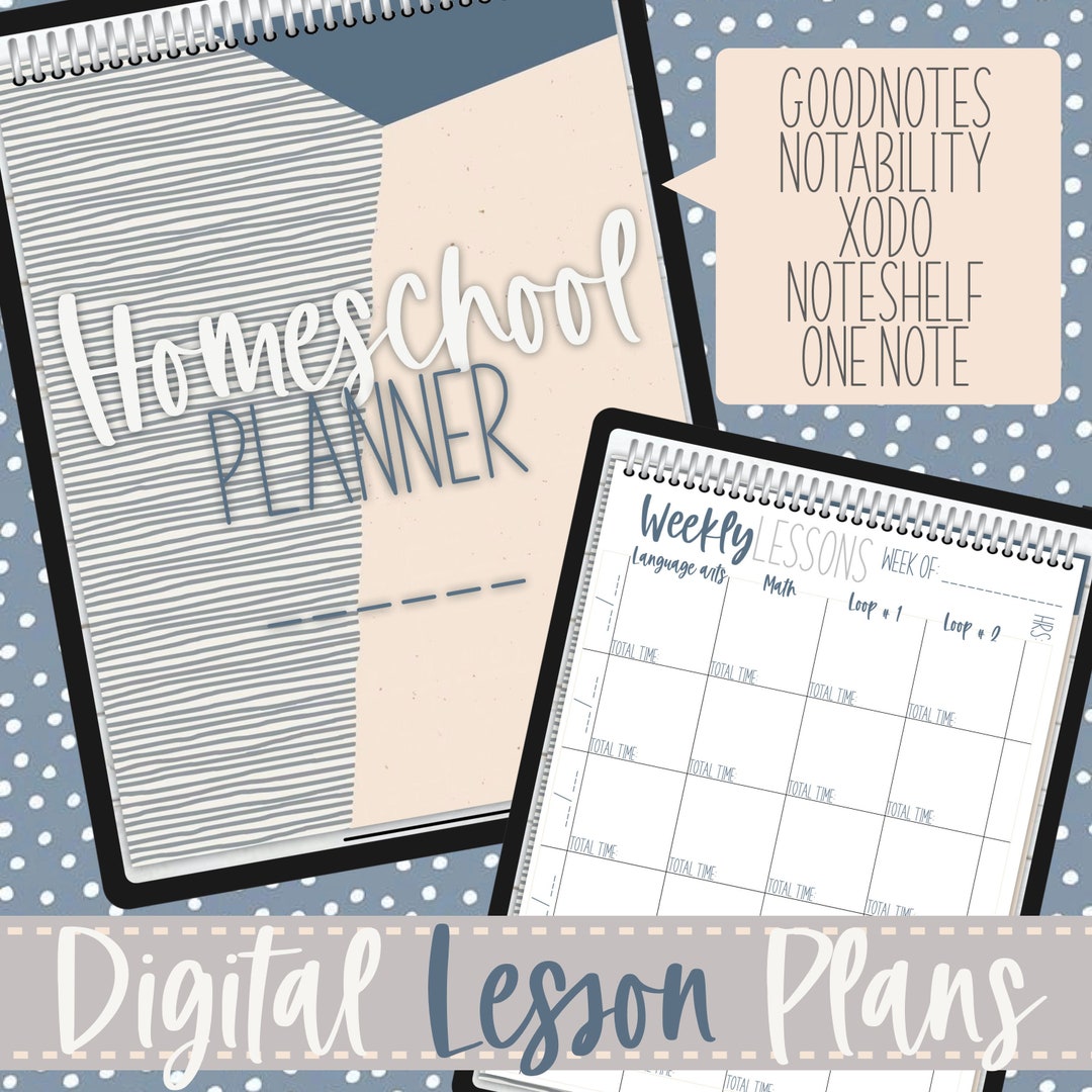 Digital Homeschool Plans, Undated, Goodnotes, Notability, Xodo ...
