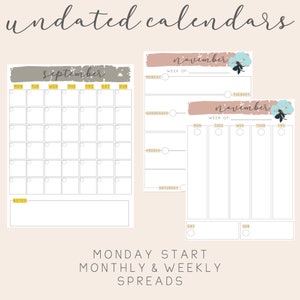 Undated Printable Homeschool Planner, Floral, Digital Download - Etsy