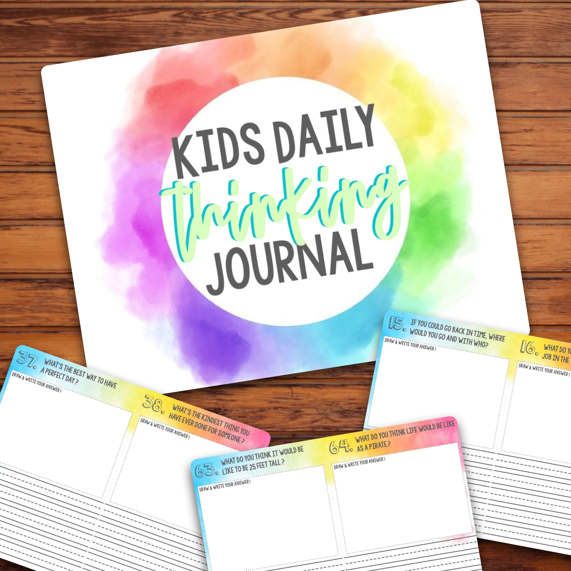 Kids Daily Thinking Journal Creative Writing Prompts Ages - Etsy UK