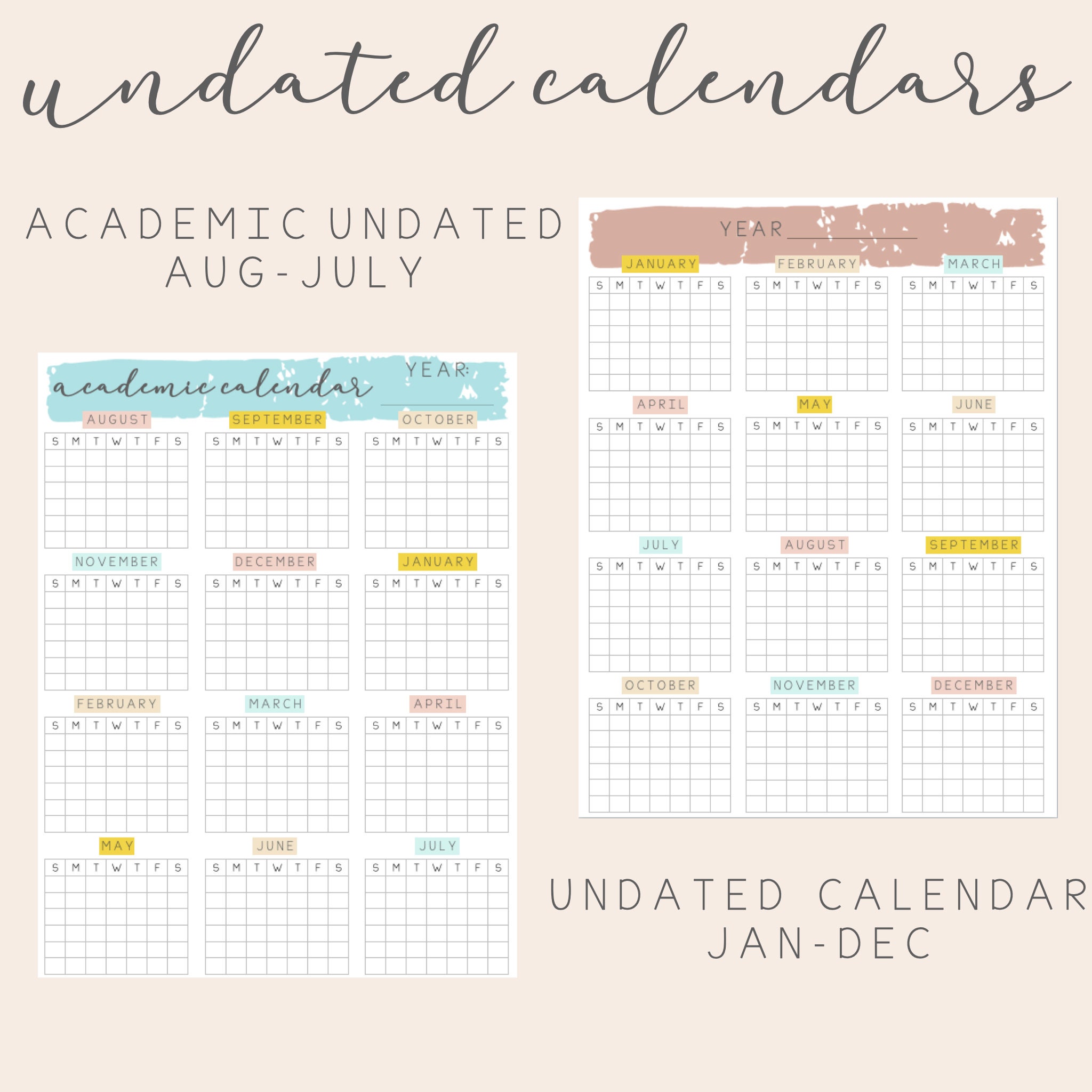 Undated printable homeschool planner floral digital download | Etsy