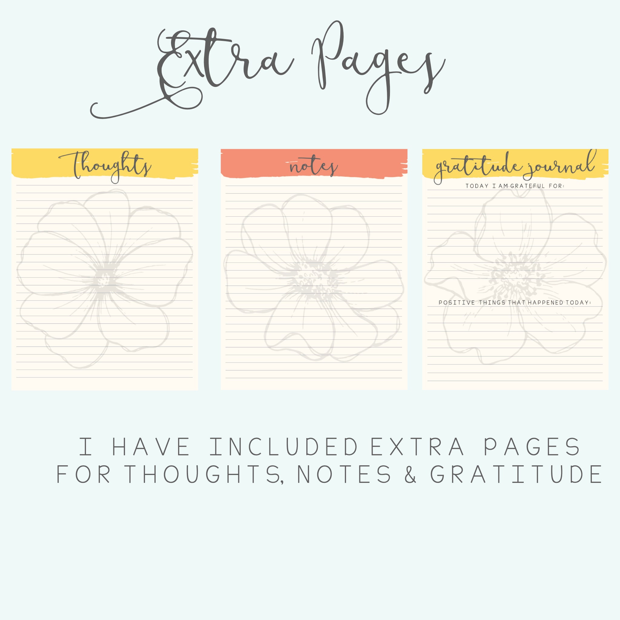 Undated Printable Homeschool Planner Vibrant Floral Design | Etsy