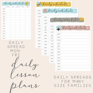 Undated Printable Homeschool Planner, Floral, Digital Download - Etsy