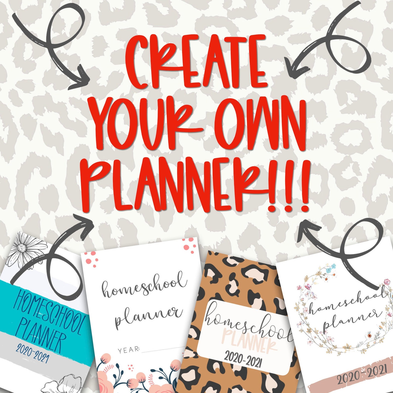 Create Your Own Planner, Custom Planner, Homeschool Planner, Printable ...