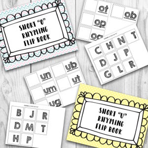 Word Family Flip Books, Printable Flip Books, Short Vowel Word Families ...