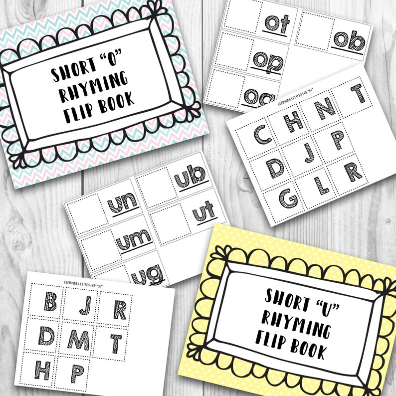 Word Family Flip Books, Printable Flip Books, Short Vowel Word Families ...