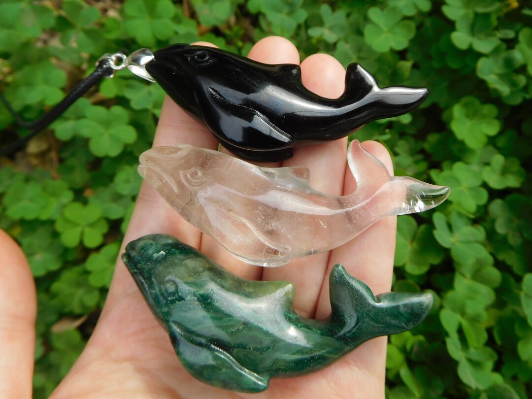 Shark Crystal. Obsidian Shark Charm. Clear Quartz Shark. Crystal Shark ...