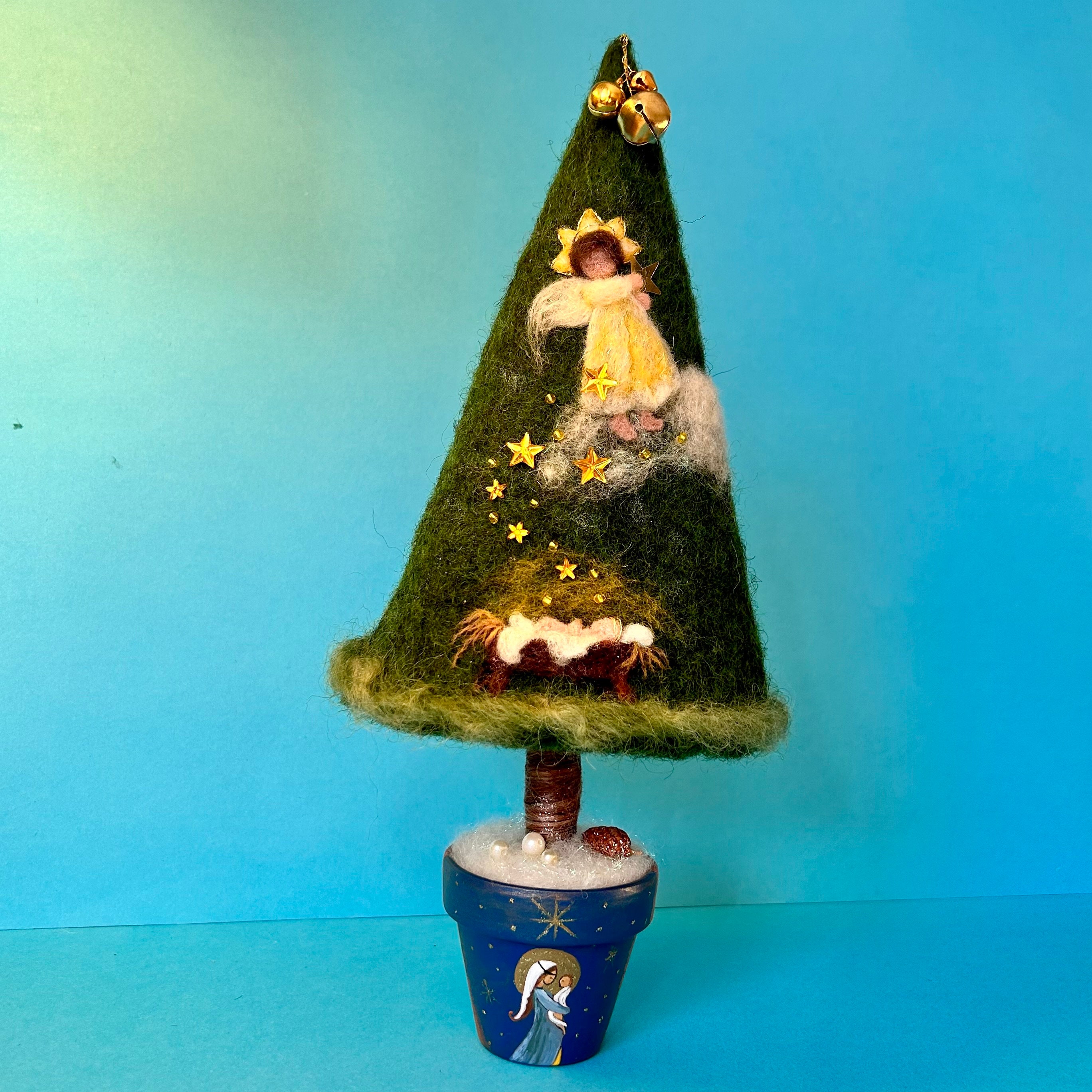 Needle Felted Christmas Tree Christmas Gift Christmas Decor needle-felted-christmas-tree-christmas-gift-christmas-decor