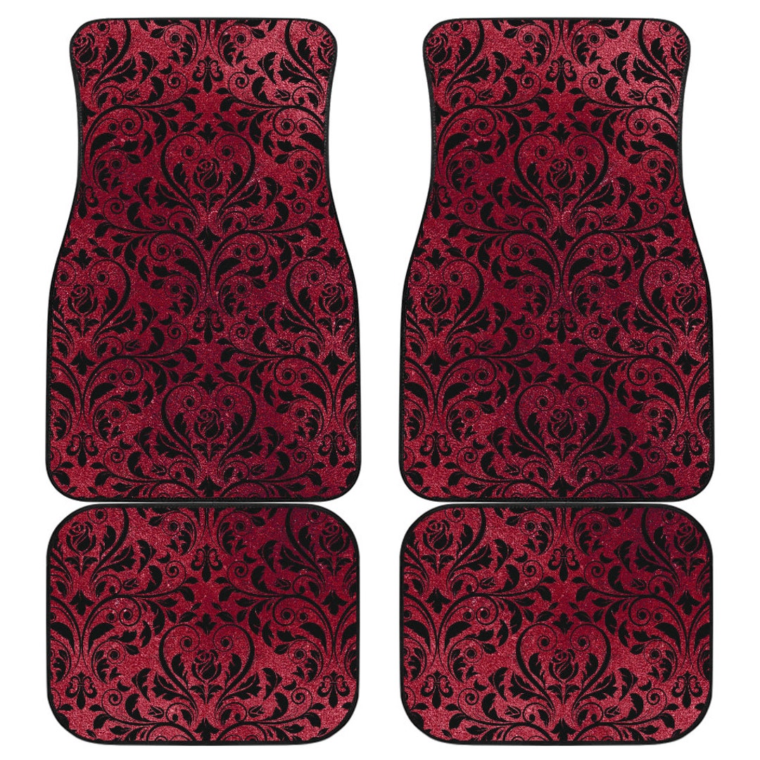 Red Car Floor Mats-set of 4 Car Floor Mats 2 Large Front and 2 Smaller ...