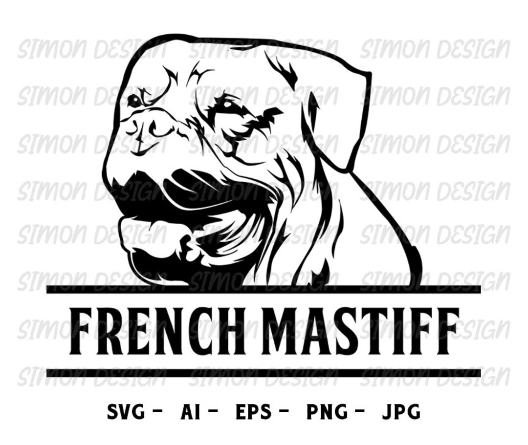 French Mastiff Svg, French Mastiff Vector,french Mastiff Cut Files, Svg ...