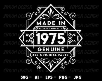 1975 Birthday Svg - Etsy