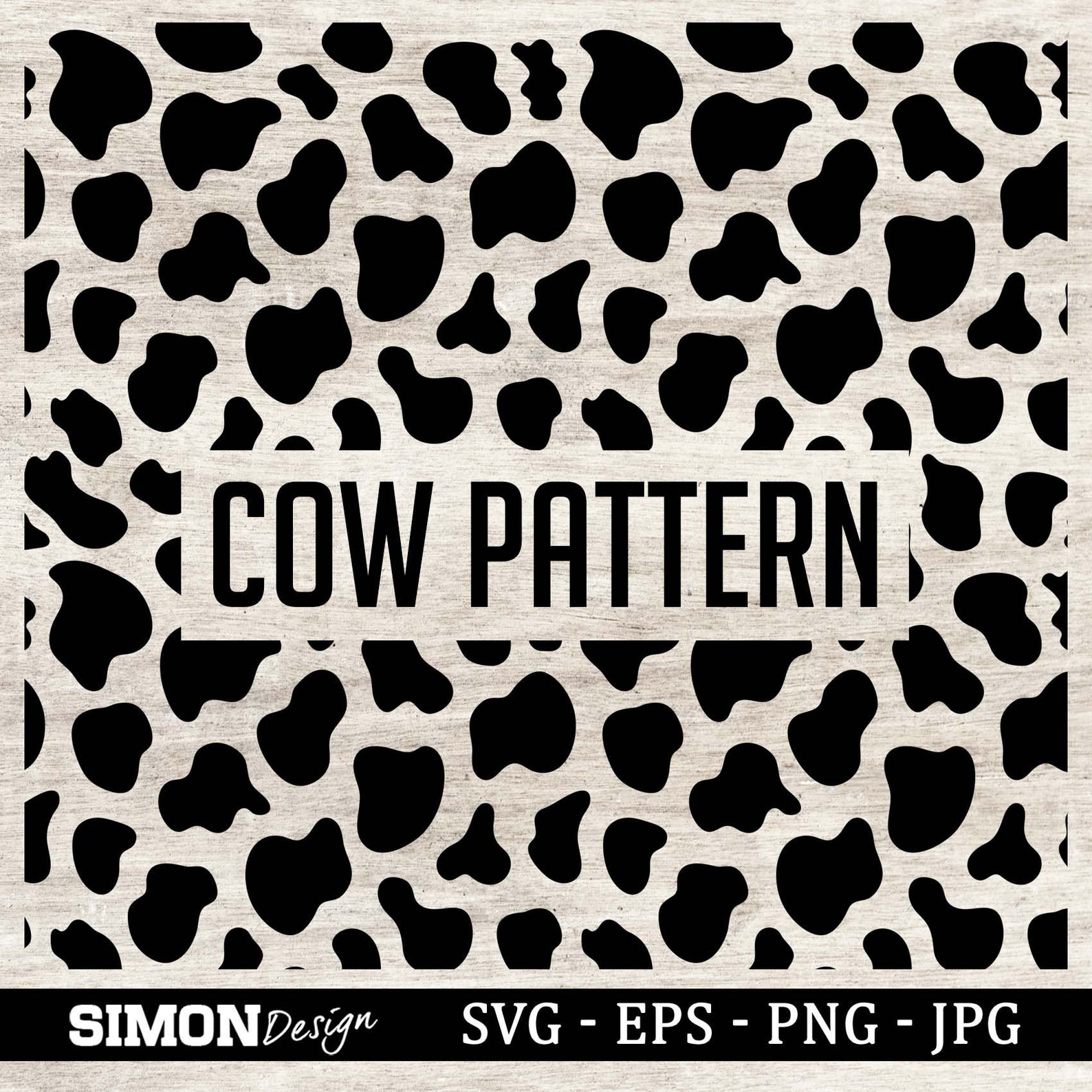 Seamless cow pattern transparent background Svg Png Eps | Etsy