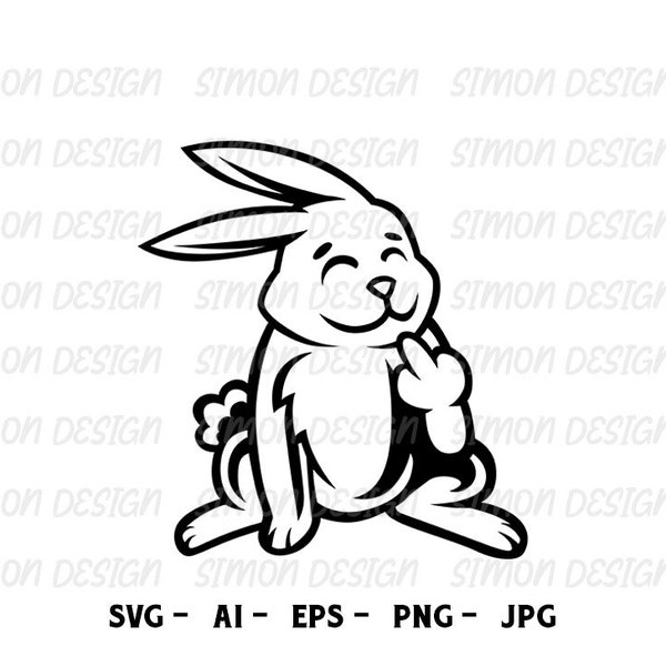 Middle Finger Rabbit - Etsy