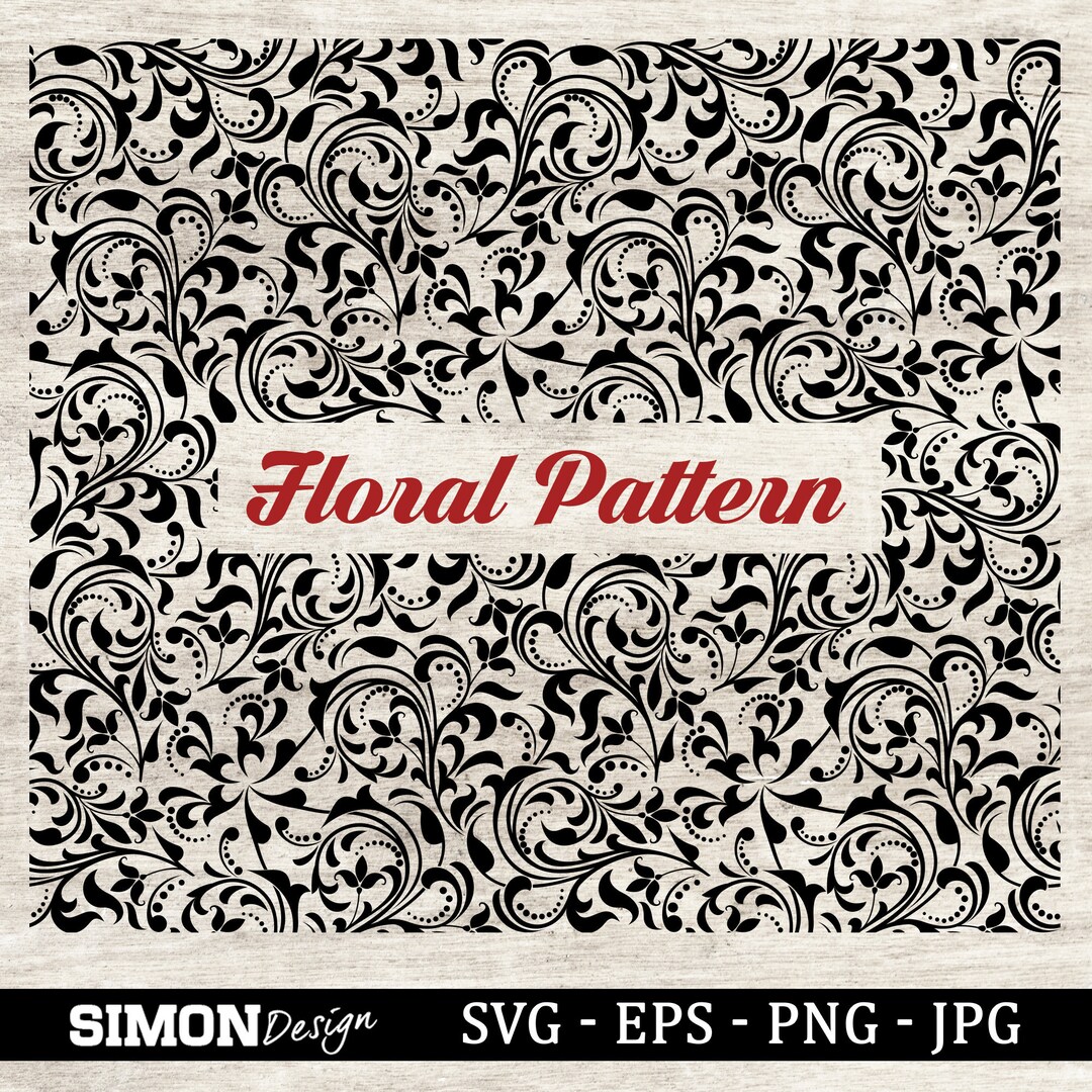 Seamless Floral Pattern, Transparent Background, Svg, Png, Eps, Jpg ...