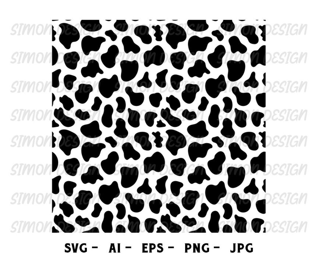 Seamless Cow Pattern, Transparent Background, Svg, Png, Eps, Jpg, Cut ...