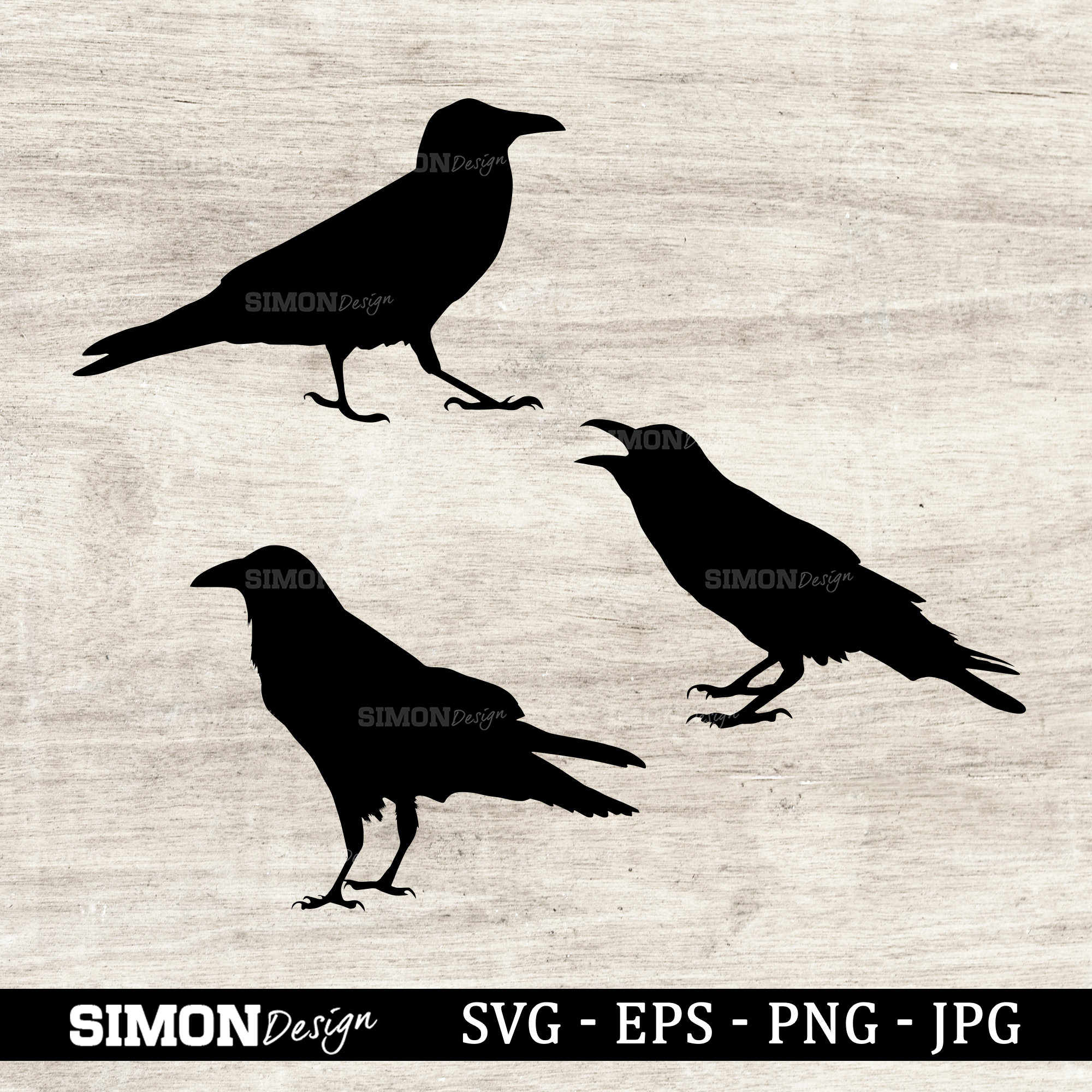 Crow Svg, Raven Svg, Crow Silhouette, Crow Clipart, Cricut Files, Svg ...