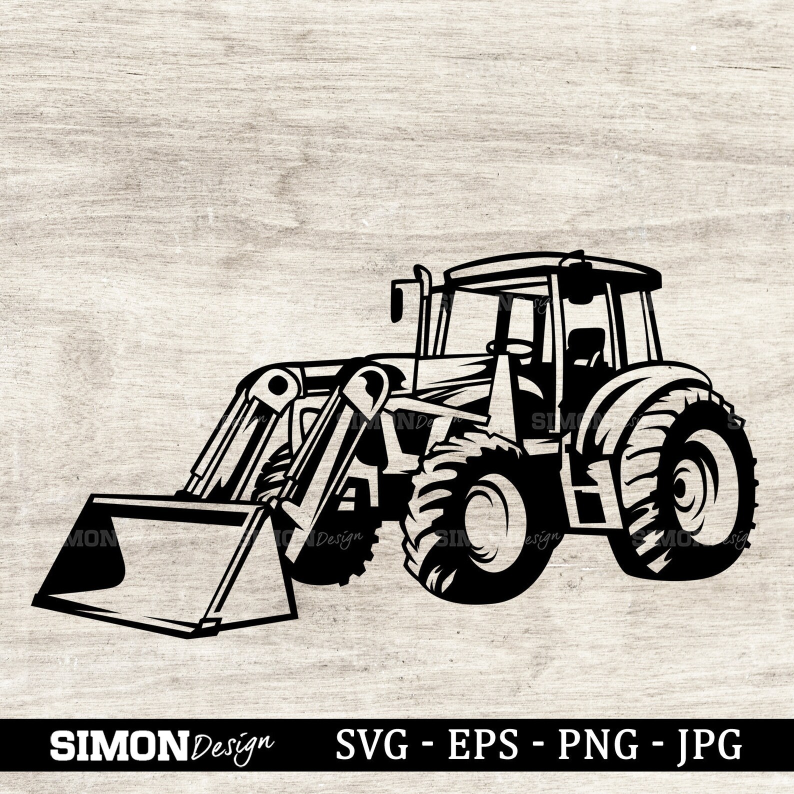 Backhoe SVG Bucket loader svg tractor svg dirt tractor svg | Etsy