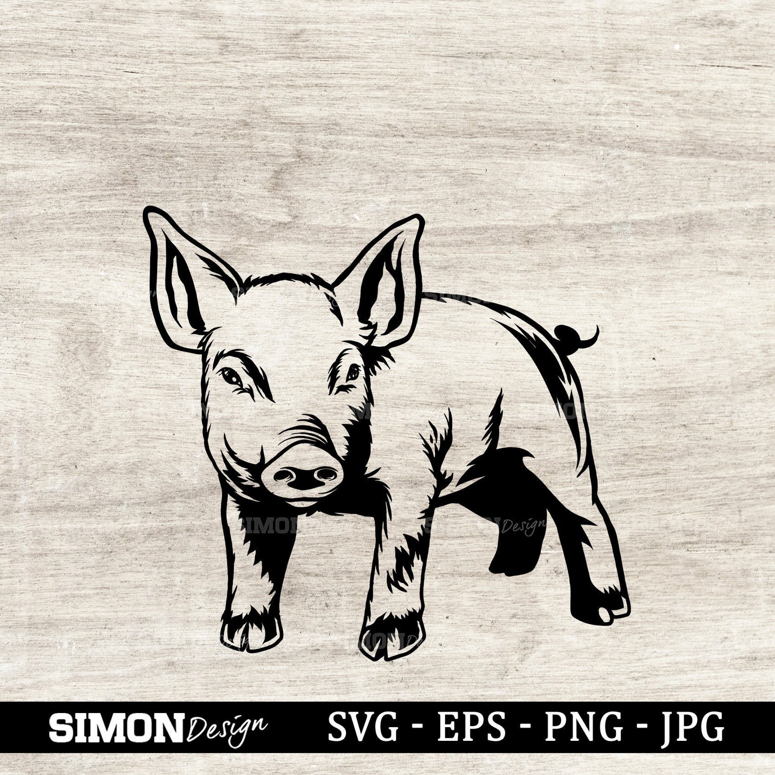 Pig Svg Piglet Svg Piggy Svg Farmhouse Clipart Farm Animal - Etsy