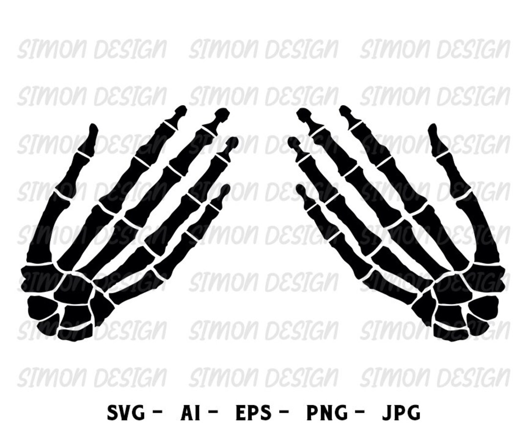 Skeleton Hands Svg Skeleton Hands Covering Chest Skull - Etsy