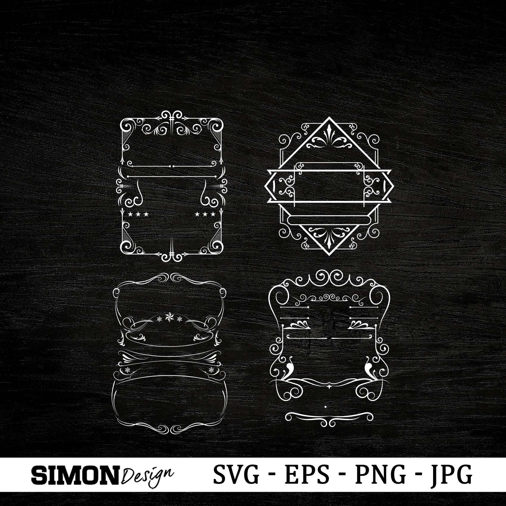 Marco SVG Bordes de imágenes prediseñadas marcos | Etsy España