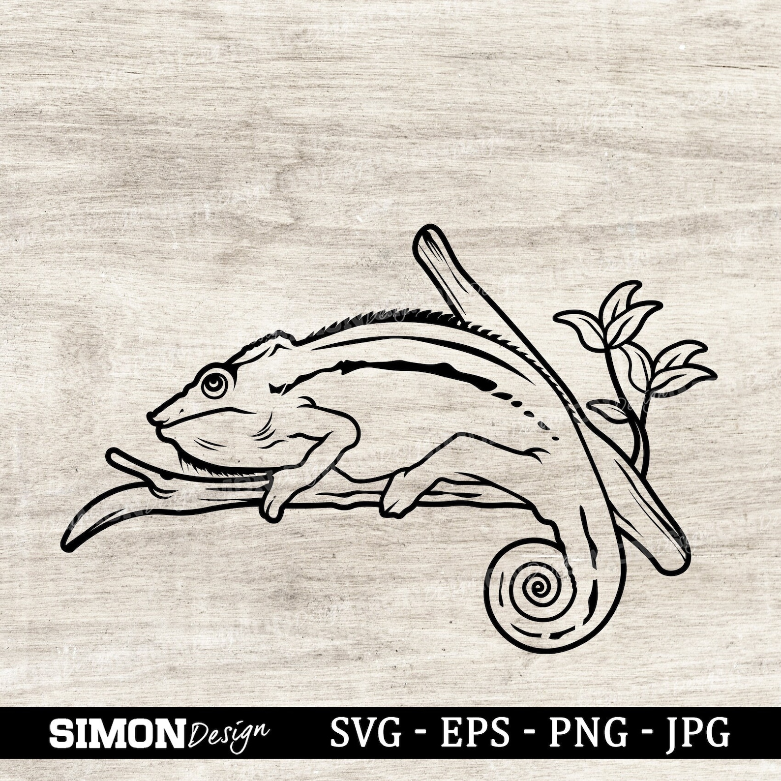 Chameleon Svg Chameleon Clipart Reptile Svg Flowers Svg - Etsy