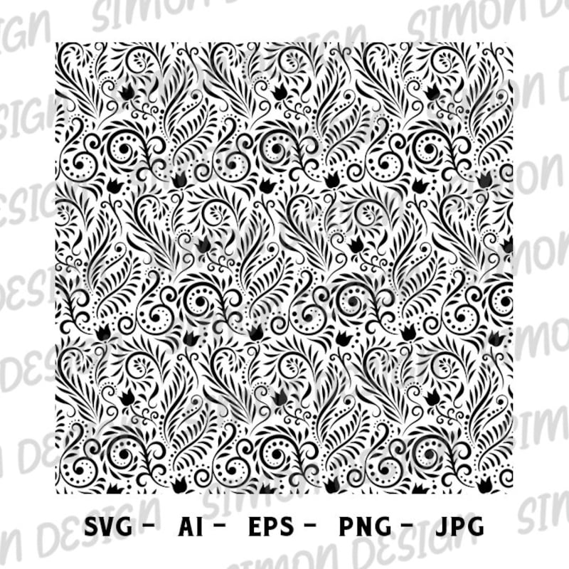 Floral Pattern Svg - Etsy