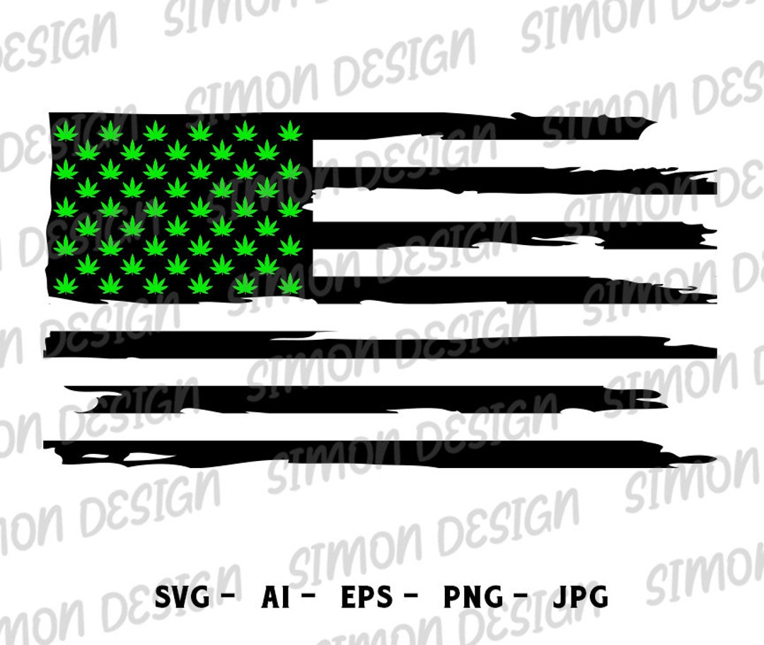Weed Flag Svg | Weed US Flag Svg | 420 Svg | Cannabis Svg | 420 ...