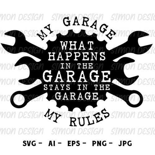 Dad's Garage Sign SVG Farmhouse Sign SVG My Tools My - Etsy