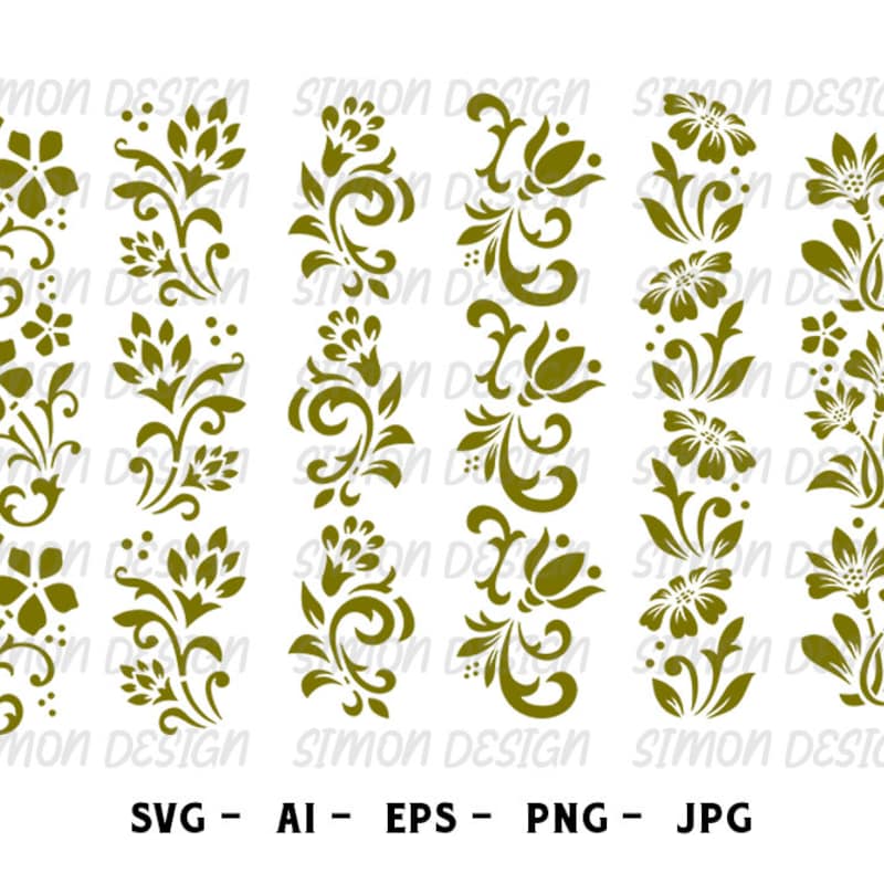 Floral Pattern Svg - Etsy