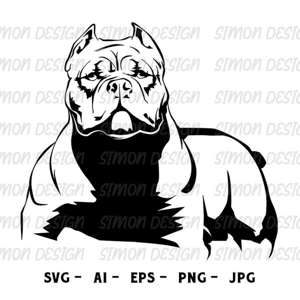 Pitbull Svg - Etsy