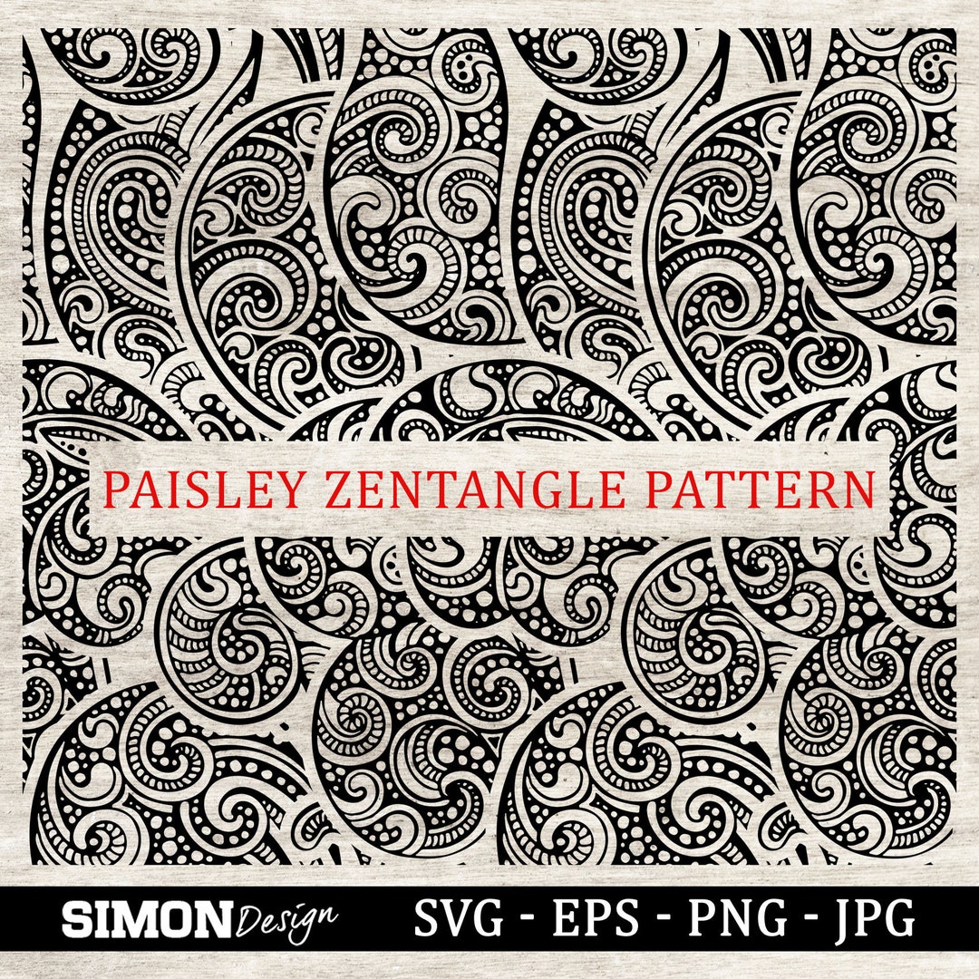 Seamless Zentangle Pattern, Transparent Background, Floral Svg ...