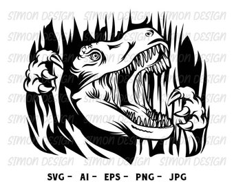 T Rex Head Svg - Etsy