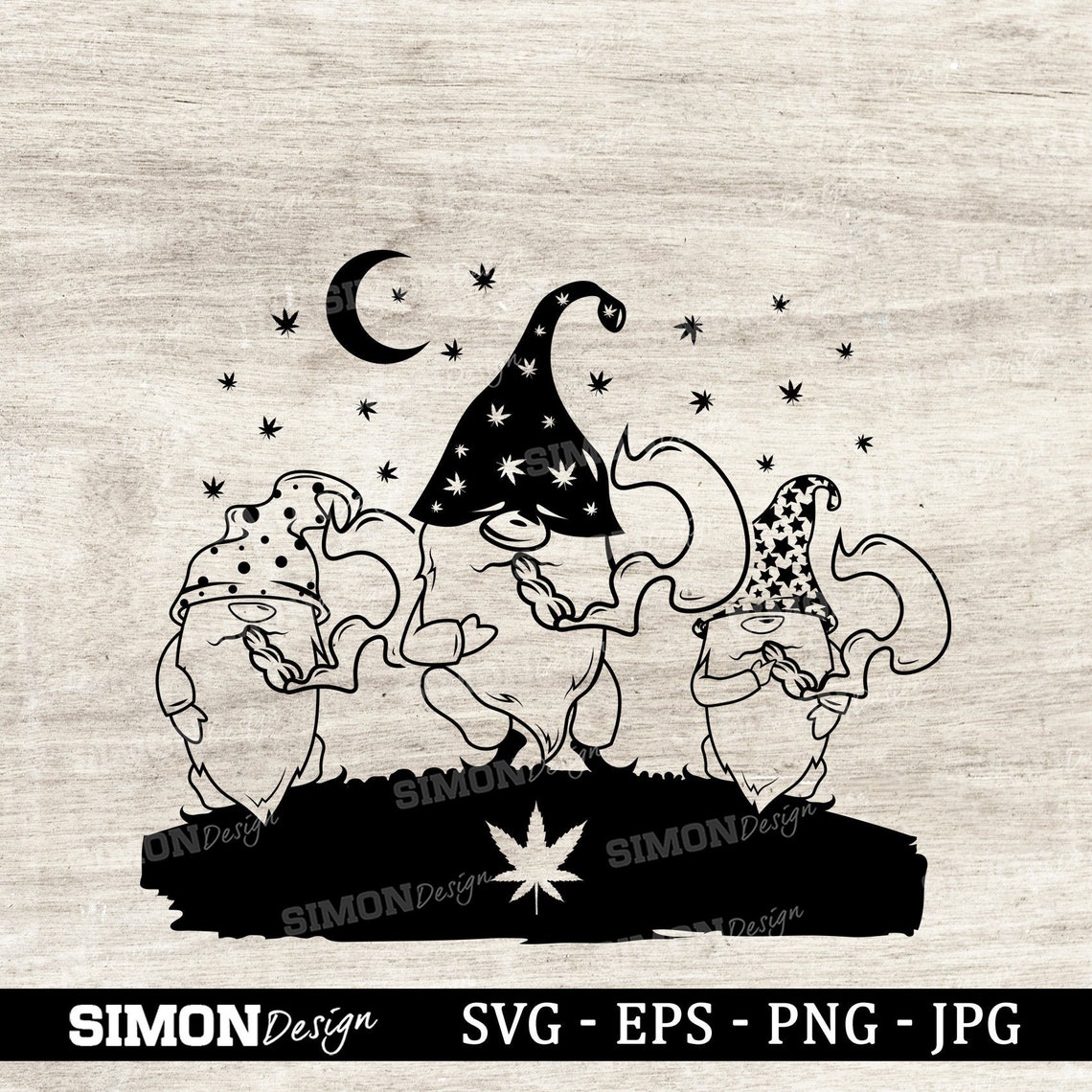 Gnome Smoking Weed SVG File Gnome Smoking Cannabis svg | Etsy