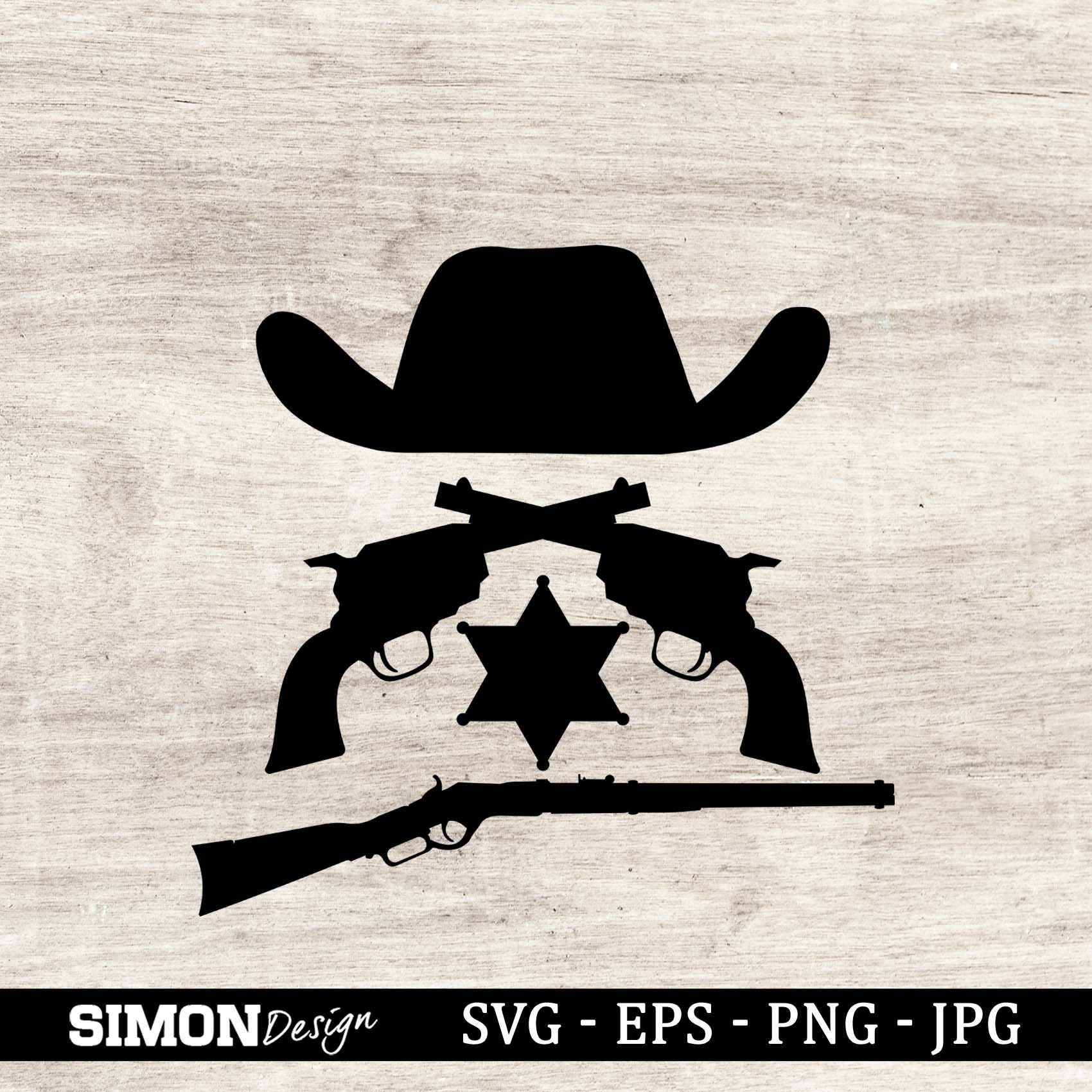 Cowboy Svg Cowboy Elements Silhouette and Cricut Files Svg - Etsy