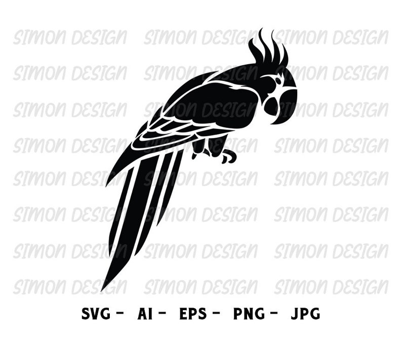 Parrot Svg Parrot Silhouette Parrot Cut Files Svg Png Eps - Etsy
