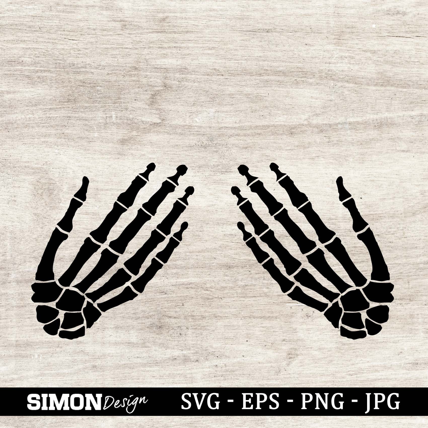 Skeleton Hands Svg Skeleton Hands Covering Chest Skull | Etsy