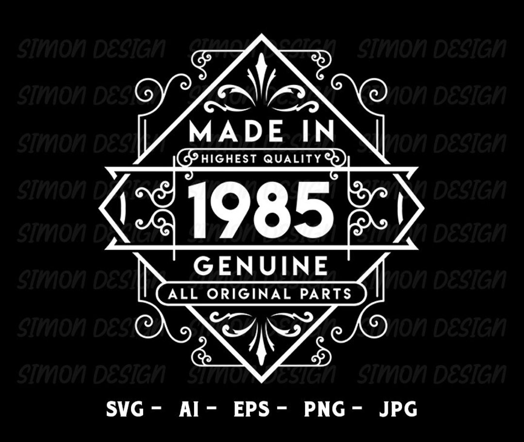 38th Birthday Svg, Vintage 1985 Svg, Aged to Perfection, Birthday Gift ...