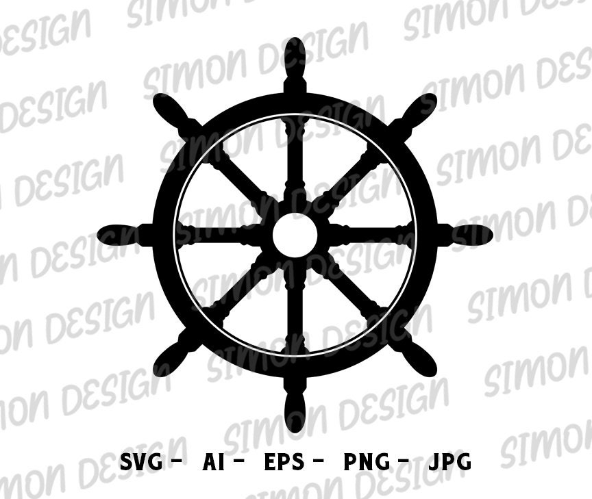 Nautical Ship Wheel SVG | Steering Wheel Cut Files (digital) - Etsy